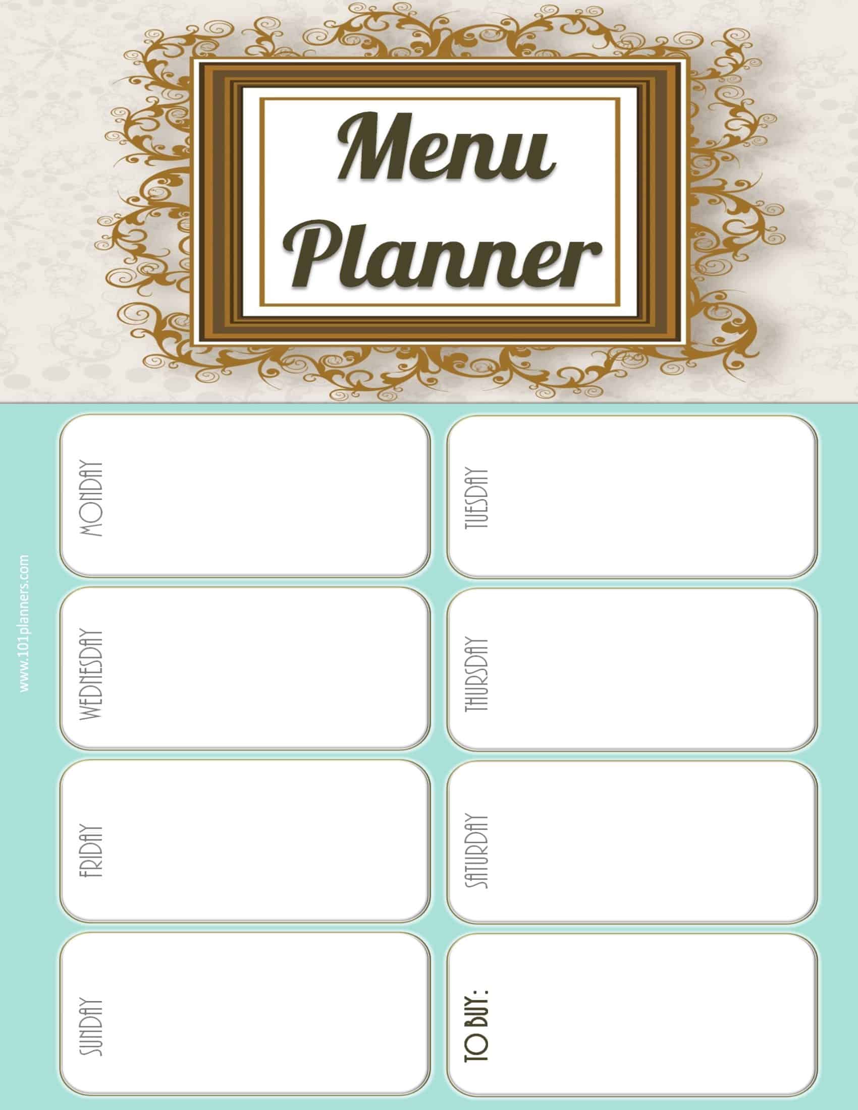 FREE Printable Meal Plan Template | Customize Before You Print