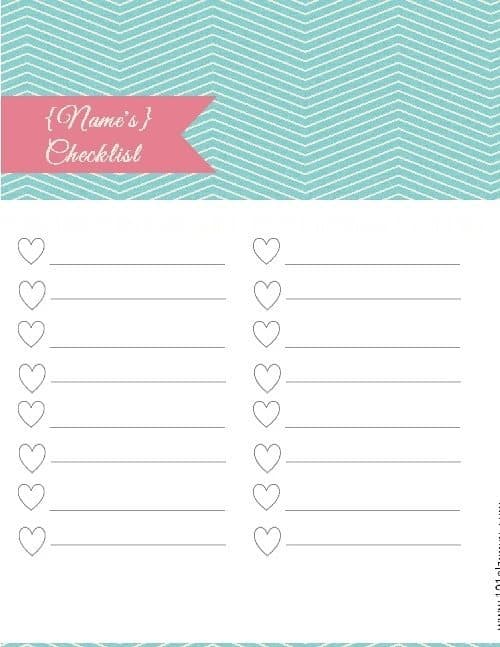 Checklist Template