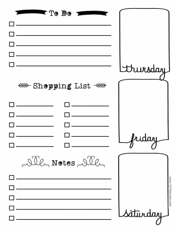 Free bullet journal printables