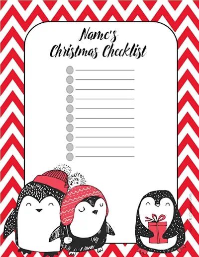 Free Christmas List Template | Customize Online & Print at Home