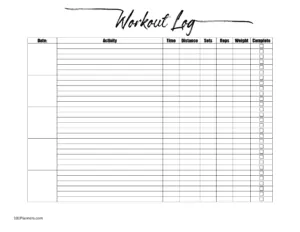 Free Fitness Planner Printable Book | Customize Online & Print