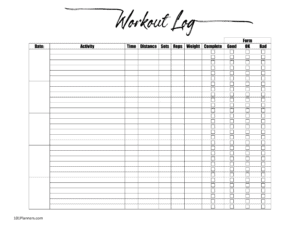 Free Fitness Planner Printable Book | Customize Online & Print