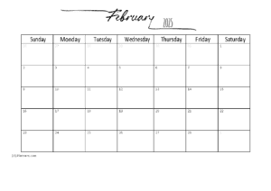 February 2025 Calendar | Instant Download | 101 Designs