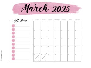 Free Printable March 2025 Calendar | Customize Online