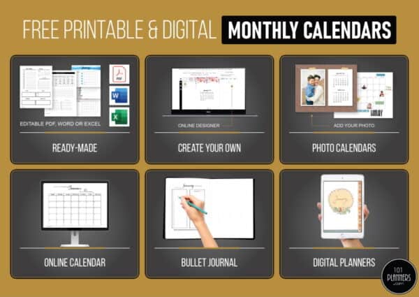 Calendars | Free Customizable Calendars | Instant Download