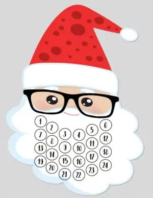 Free printable Christmas countdown and Advent calendar