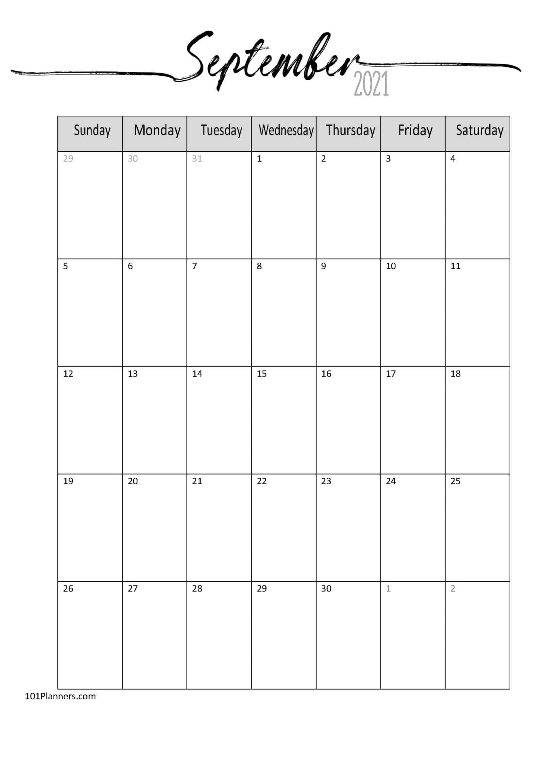 Free Blank Calendar Templates | Word, Excel, PDF for any month