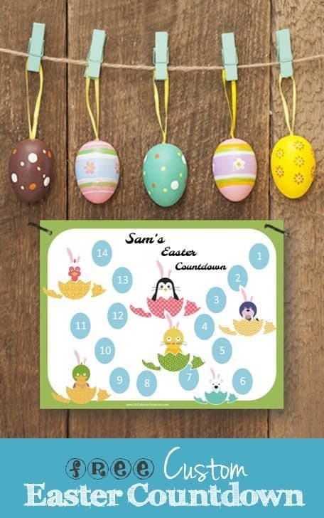 Free Printable Easter Countdown