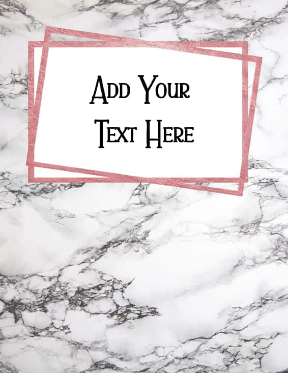 FREE Marble Binder Cover that can be Customized Online