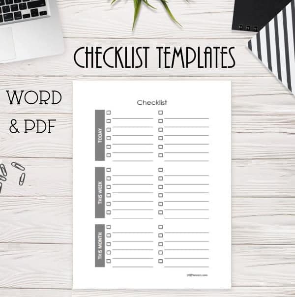 FREE Checklist Template | Use the Checklist Maker or Print the List