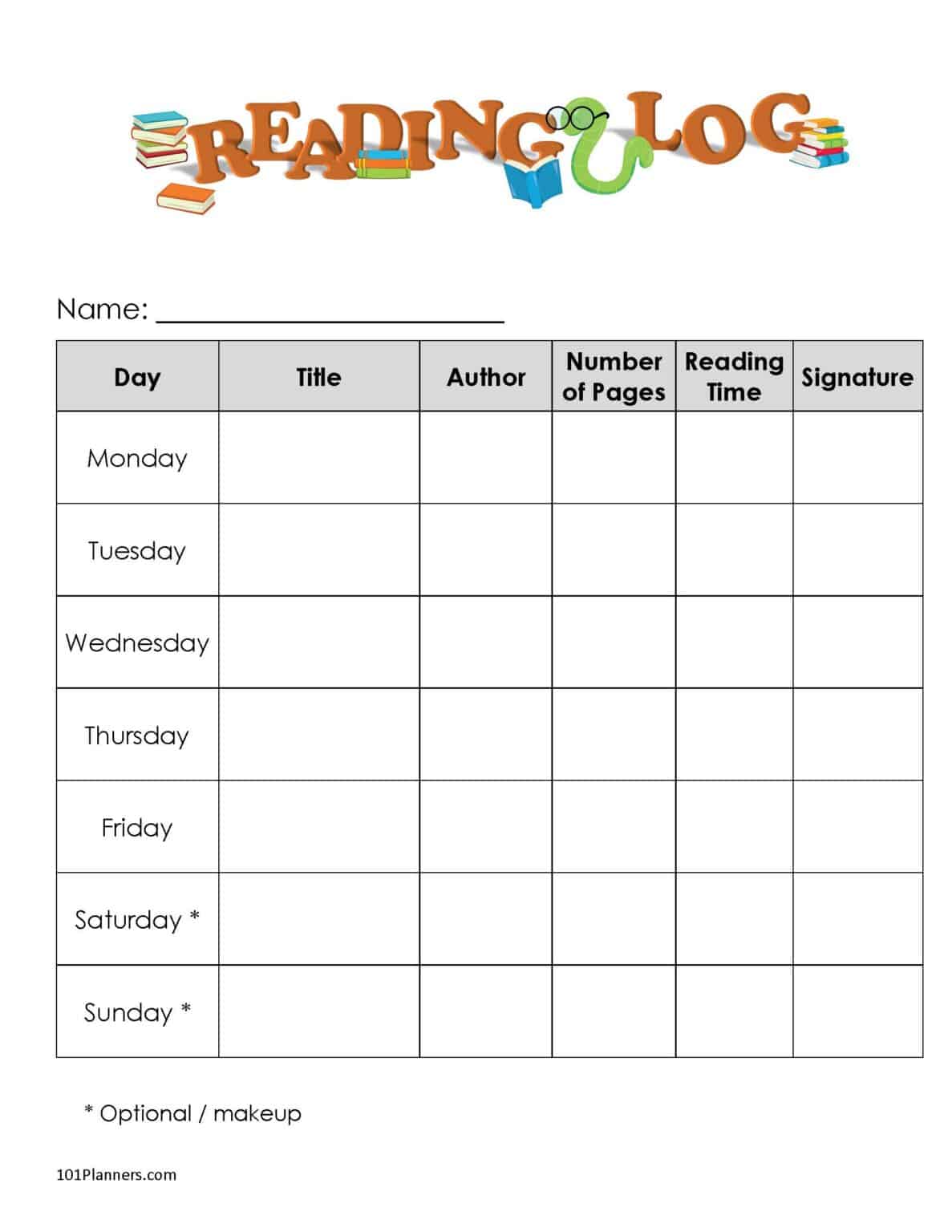 Free Printable Reading Log Template | Bullet Journal & Traditional
