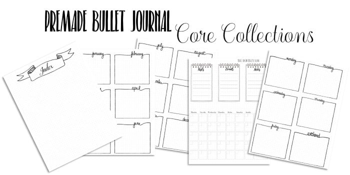 FREE Printable Pre-made Bullet Journal | Instant Download