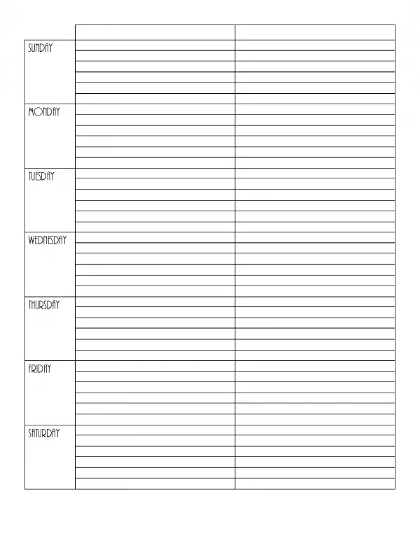 Free Printable Week Calendars | Customize Online & Print at Home