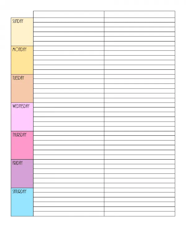 Free Printable Week Calendars | Customize Online & Print at Home