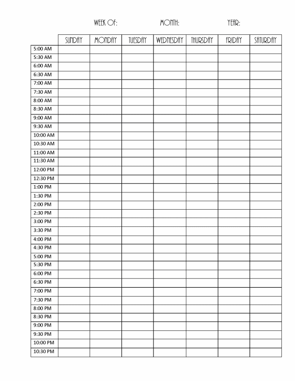 Free Printable Week Calendars | Customize Online & Print at Home