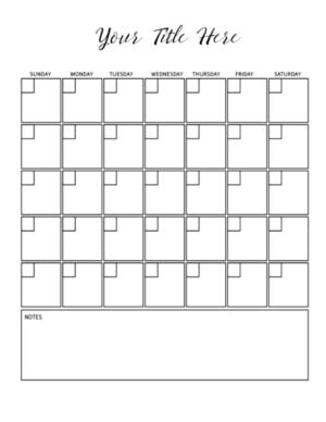 FREE Monthly Planner | Edit online and print at home