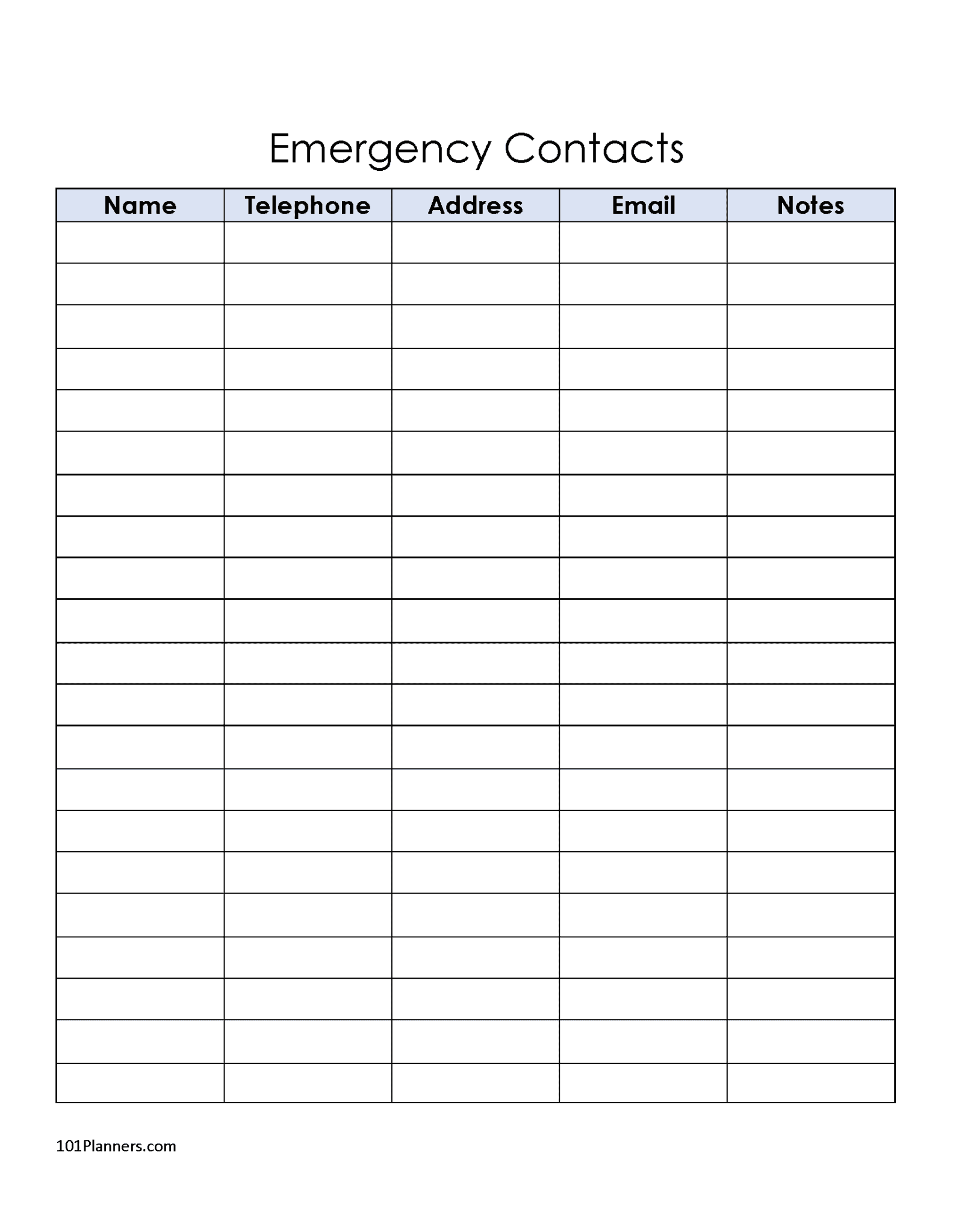 FREE Editable Contact List Template | Editable PDF, Word, Image
