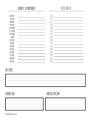 Free Daily Schedule Template | Word, Excel, Online Designer