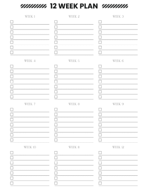 The 12 Week Year Planner and Templates | FREE Download
