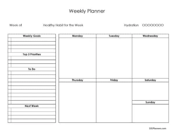 Free Printable Week Calendars | Customize Online & Print at Home