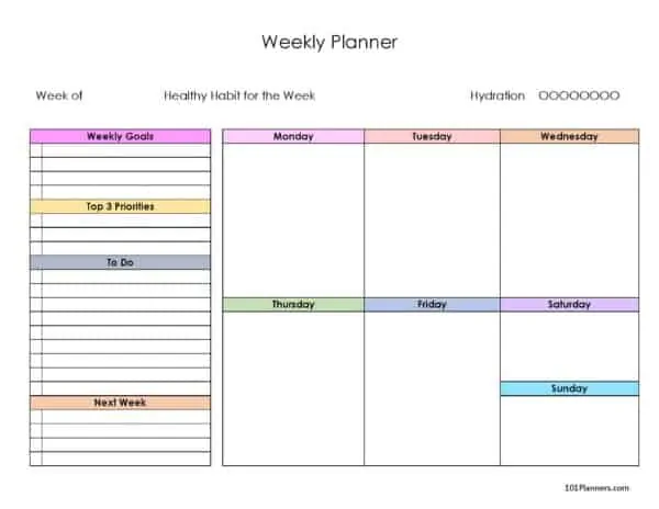 Free Printable Week Calendars | Customize Online & Print at Home