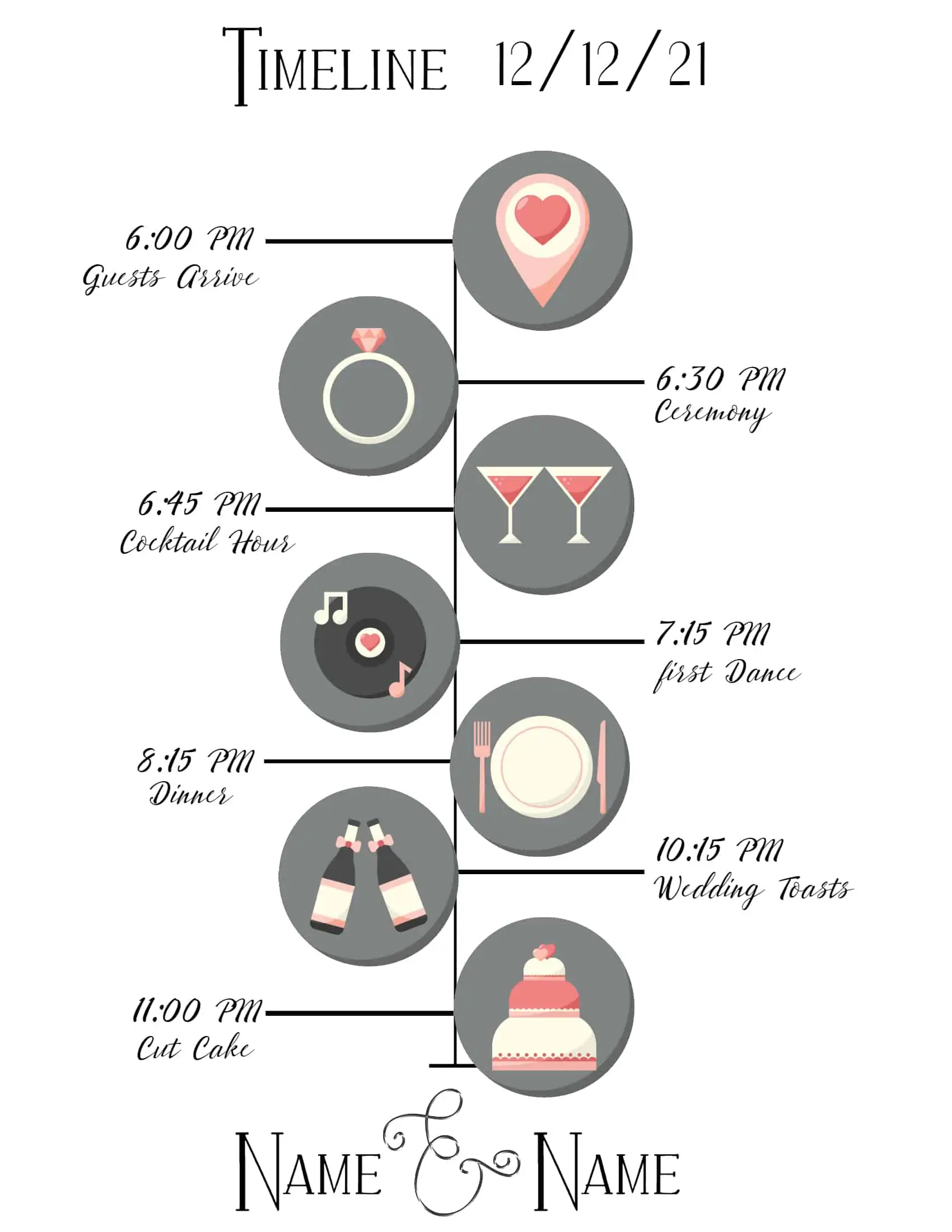 Wedding Day Timeline Worksheet FREE Wedding Timeline | Online App,