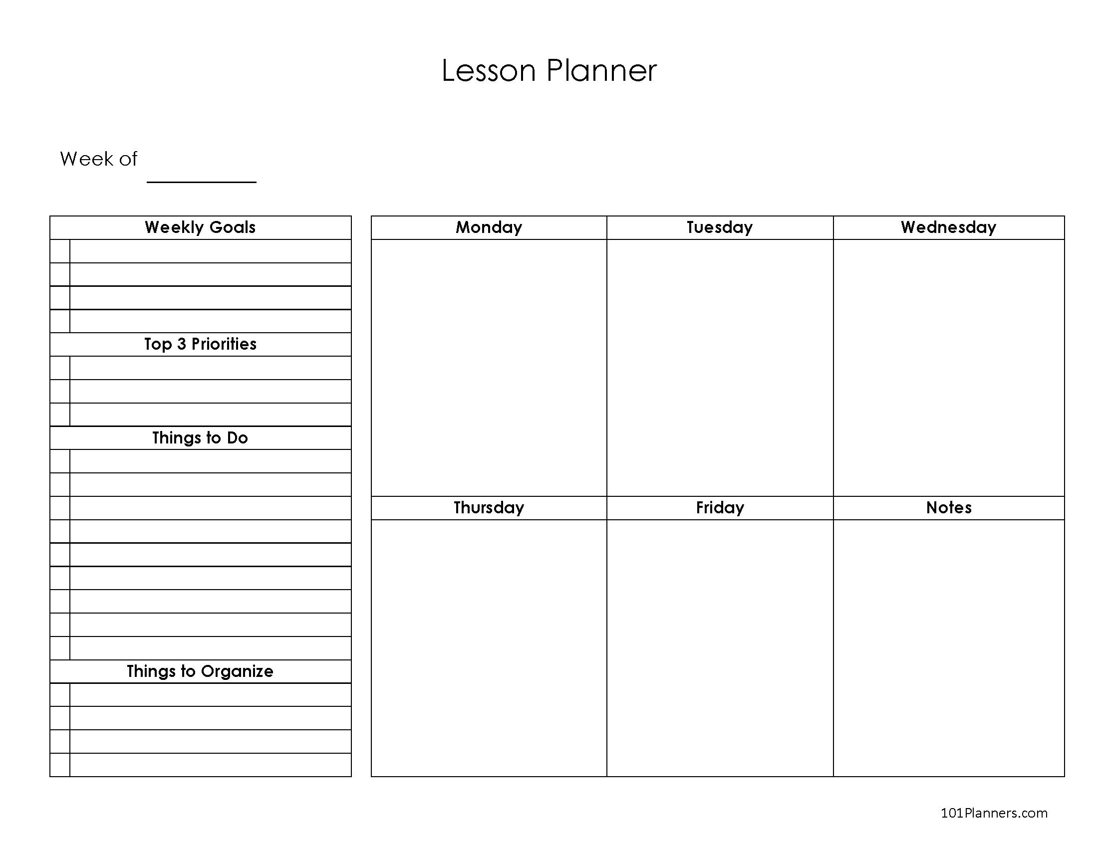 Lesson Plan Template Free Editable Word - Infoupdate.org