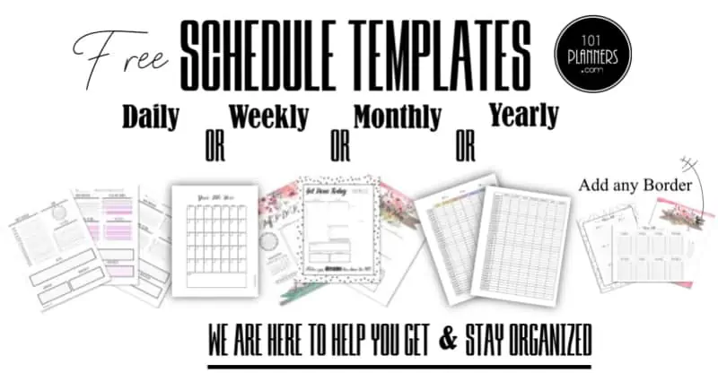 FREE Schedule Template | Customizable and Printable