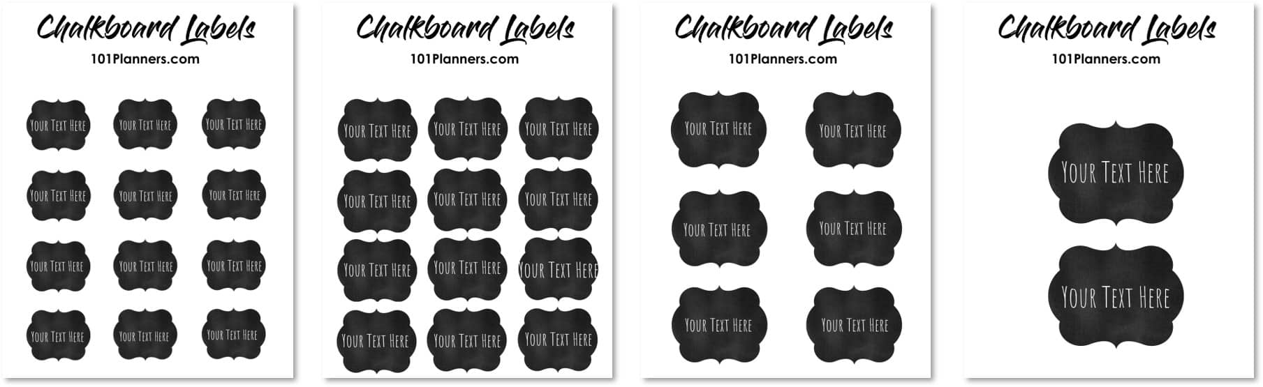 FREE DIY Printable chalkboard labels | Edit Online