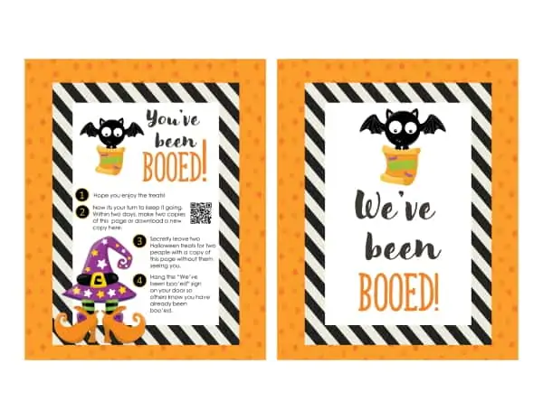 FREE Printable You've Been Booed Sign & I've Been Booed Sign