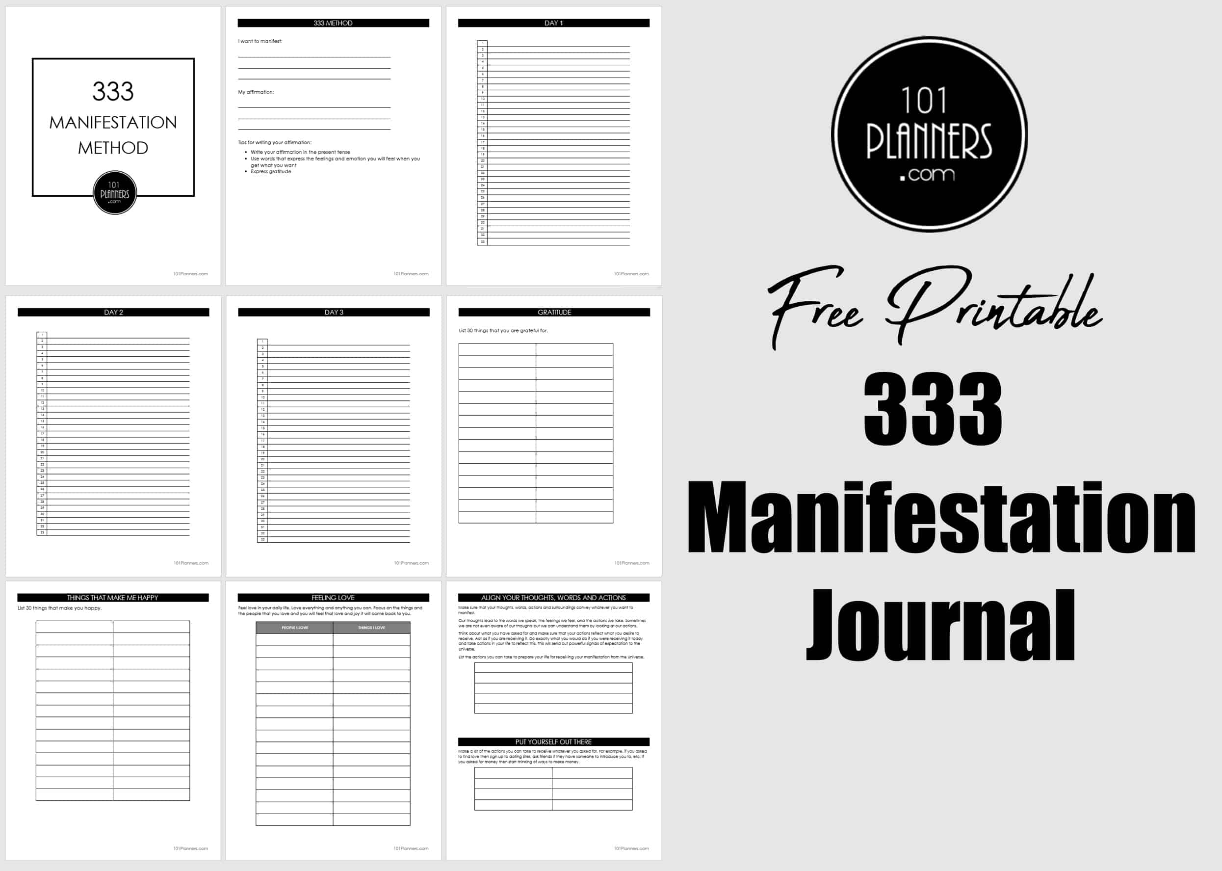 3 x 33 Manifestation Method Step-by-Step | Free Printable Journal