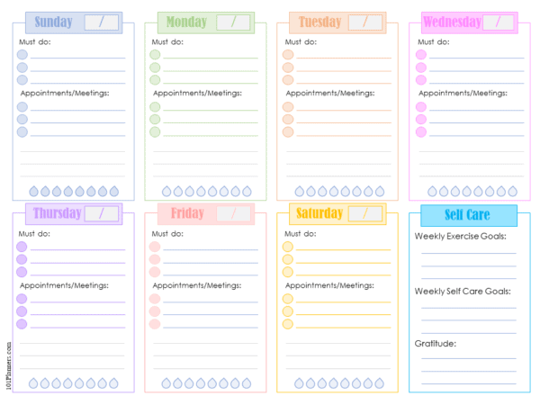 Free Printable Week Calendars | Customize Online & Print at Home