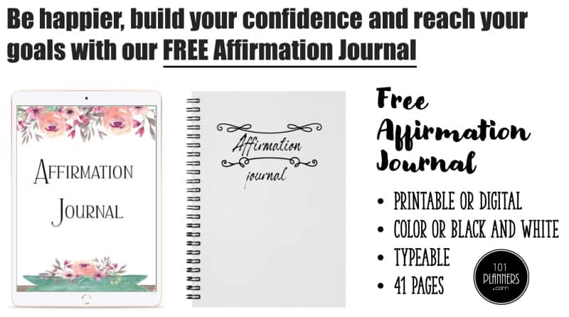 Free Editable Affirmation Journal | Printable / Digital Version