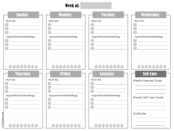 Free Printable Week Calendars | Customize Online & Print at Home