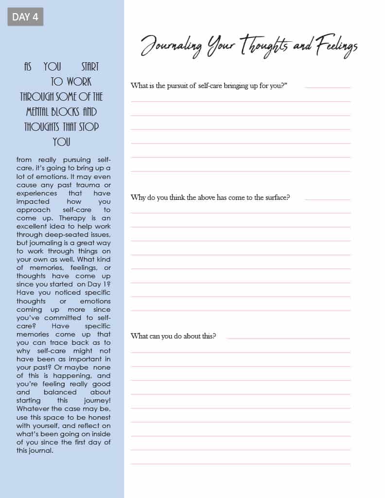 FREE Printable 30 Day Self-Care Journal | Self Care Planner