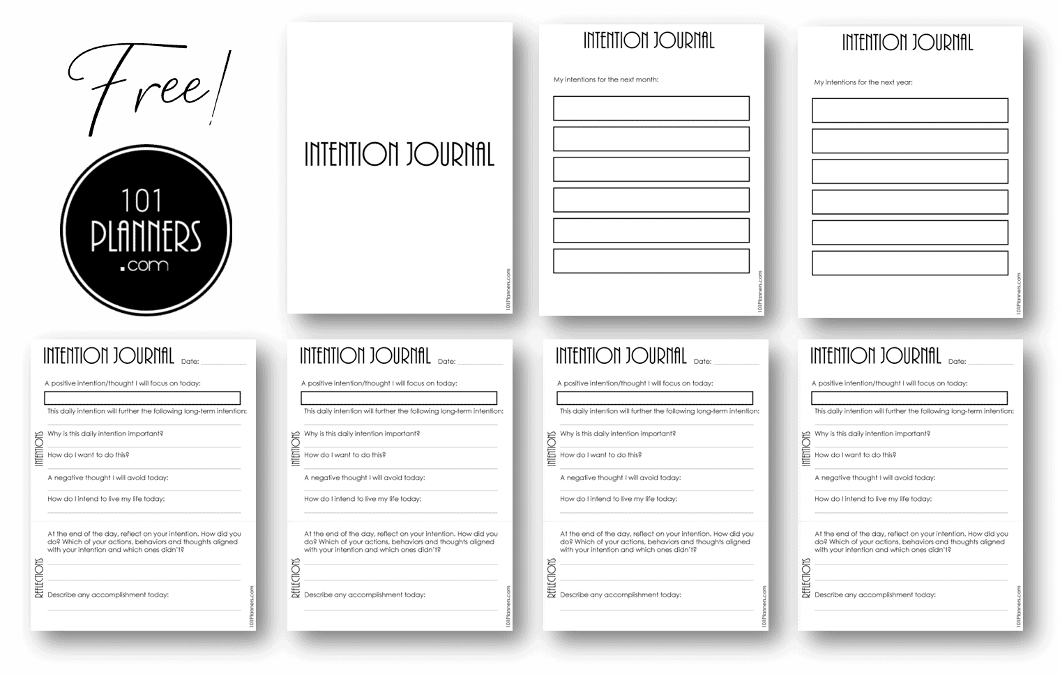 FREE Intention Journal | How to Set Intensions?