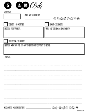 Morning Routine Template