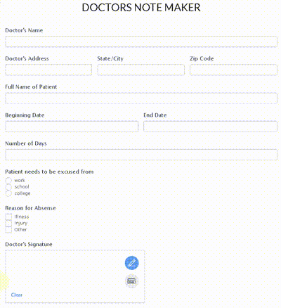 FREE Customizable and Printable Doctors Note Templates