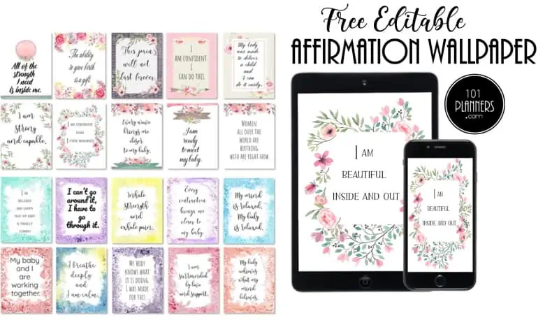 FREE Positive Affirmation Wallpaper | Instant Download