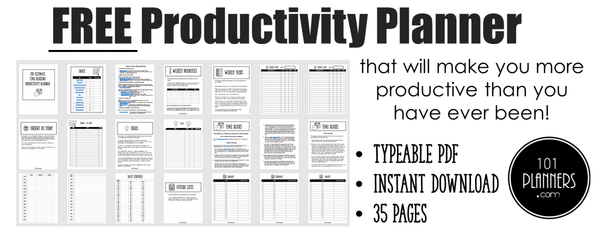 FREE productivity planner | Printable or Digital