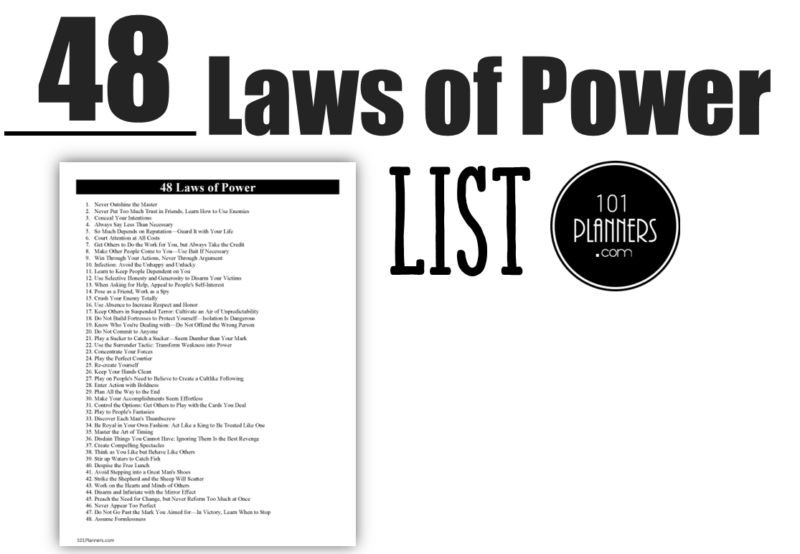 The 48 Laws of Power Summary | PDF or MS Word
