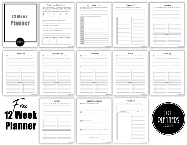 3 Month Calendar and Planner | Instant Download
