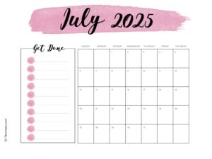 Free Printable July 2025 Calendar | Customize Online