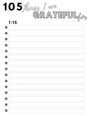 FREE Printable Gratitude List Templates | Hundreds of Designs
