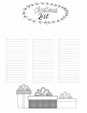 Christmas Wishlist Template | Instant Download