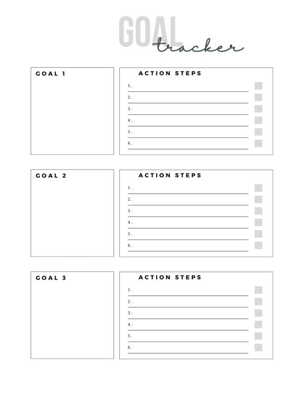Free Goal Tracker Templates