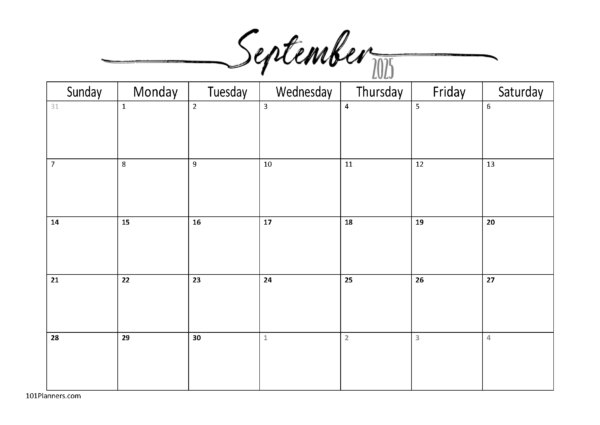 FREE 2025 Calendar Template Word | Instant Download