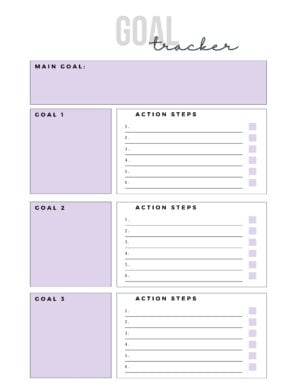 Free Goal Tracker Templates