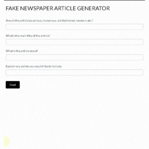 FREE Fake News Generator | Newspaper Generator with Photo