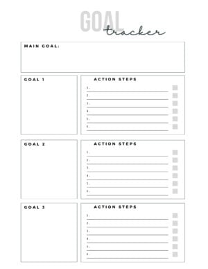 Free Goal Tracker Templates